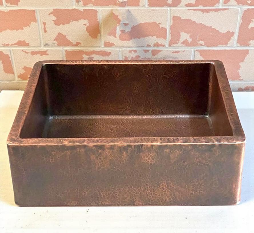 Handmade Copper Farmhouse Sink – Rustic Undermount Kitchen Sink - Etsy