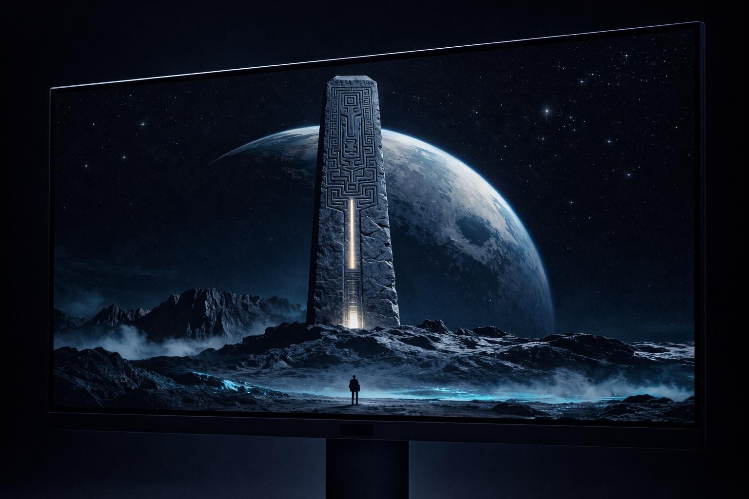 8K Gaming Wallpaper – Sci-fi Space Monolith Desktop Background - Etsy