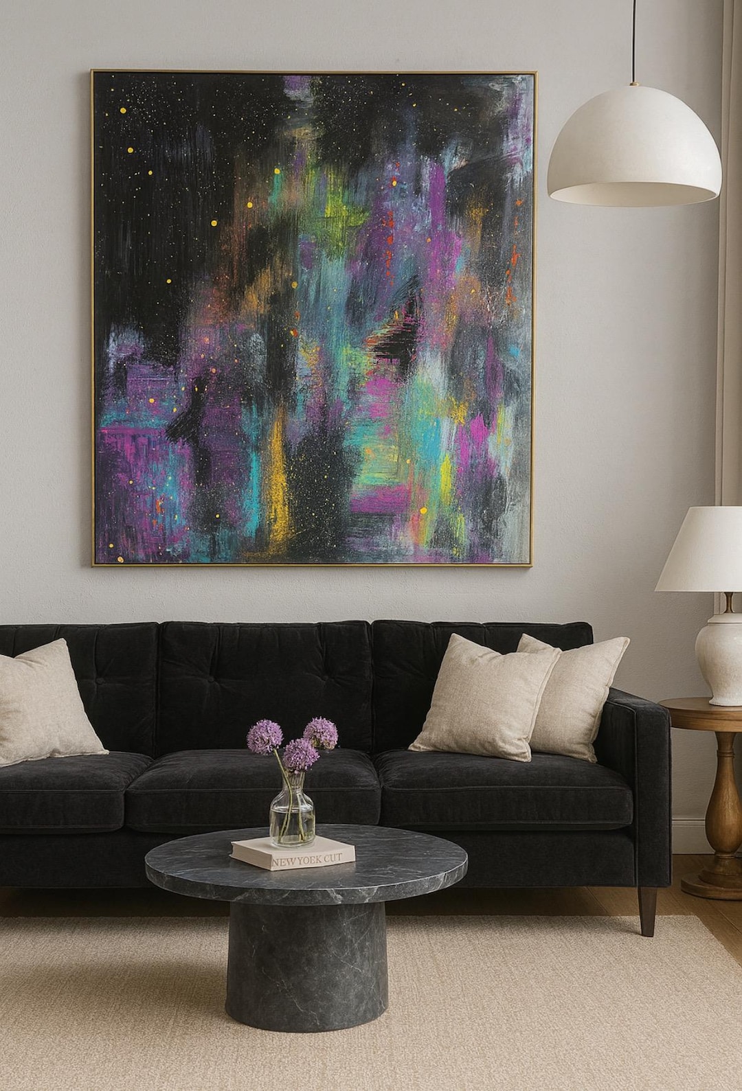 Neon Energy – Neon Abstract Art Print, Vibrant Color Splash | Digital ...