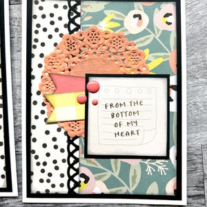 Set of 5 Notecards With Dots and Doilies and Assorted Greetings ...