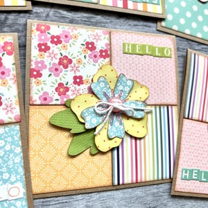 Set of 6 Square Floral Notecards With Envelopes - Etsy