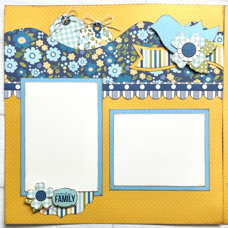 Family Premade 2 Page 12x12 Scrapbook Layout - Etsy