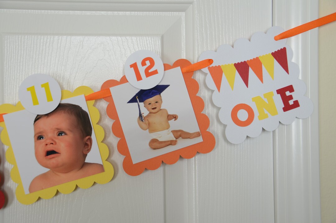 ONE 12 Month Photo Banner First Year Photo Banner First Year - Etsy