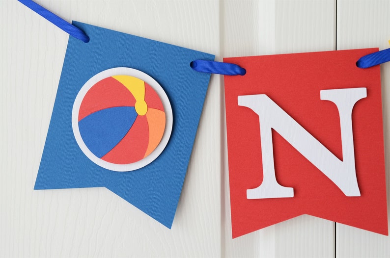 Beach Ball Highchair Banner, Beach Ball Birthday, ONE Highchair, Beach ...