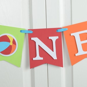 Beach Ball ONE Banner, Beach Ball Birthday, 1st Birthday Banner, Beach ...