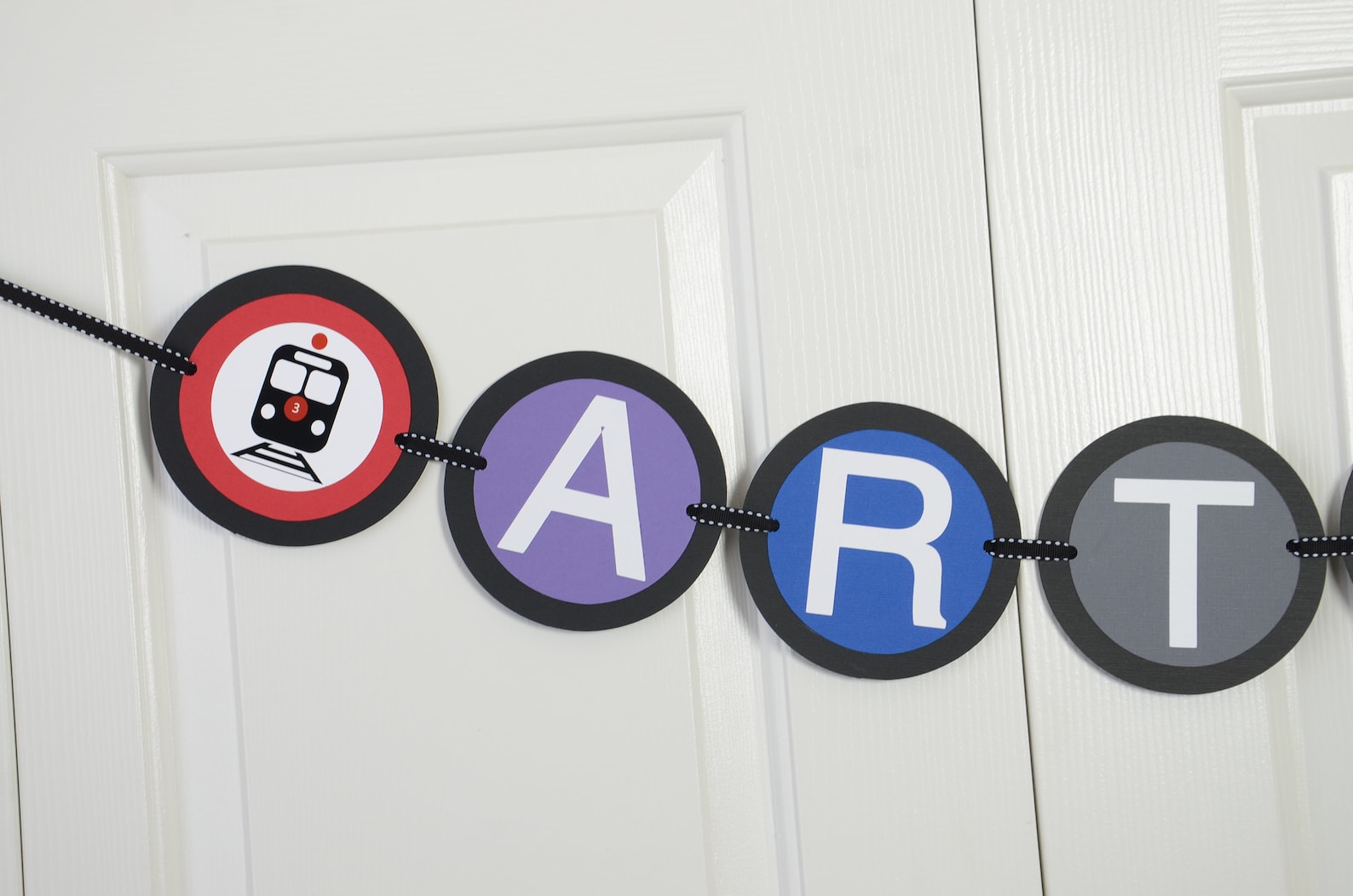 Subway Theme Name Banner – Colorful Birthday Party Decor - Etsy