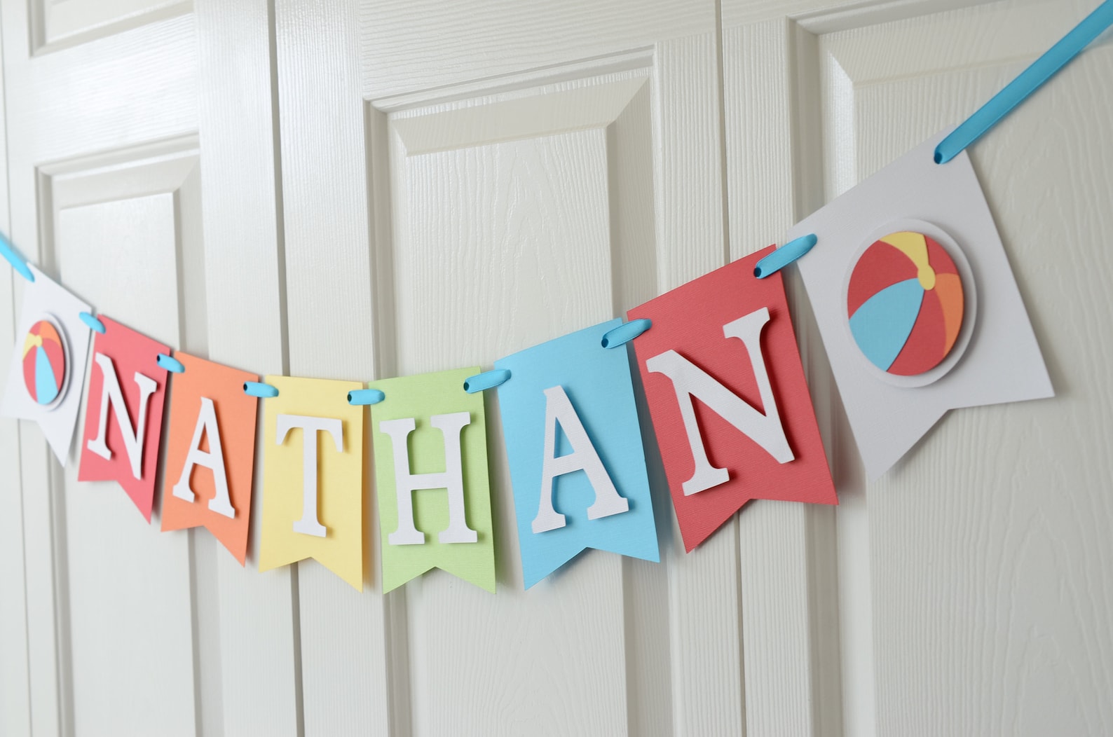 Beach Ball Name Banner Beach Ball Birthday Beach Ball - Etsy