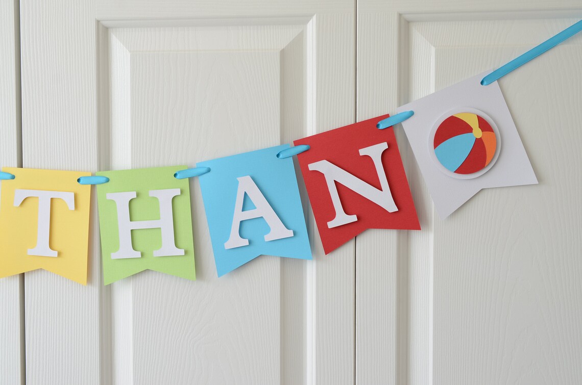 Beach Ball Name Banner Beach Ball Birthday Beach Ball - Etsy