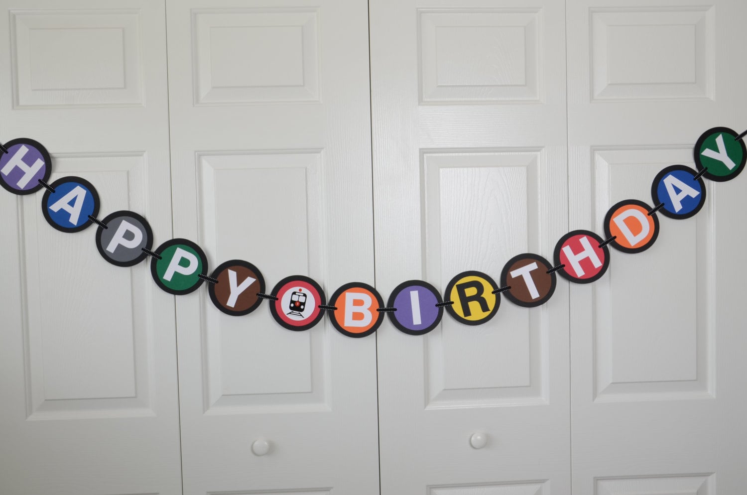 Subway Happy Birthday Banner Subway Banner Subway Theme - Etsy