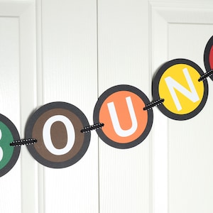 Subway Name Banner, Subway Banner, Subway Theme, Purple, Green, Orange ...