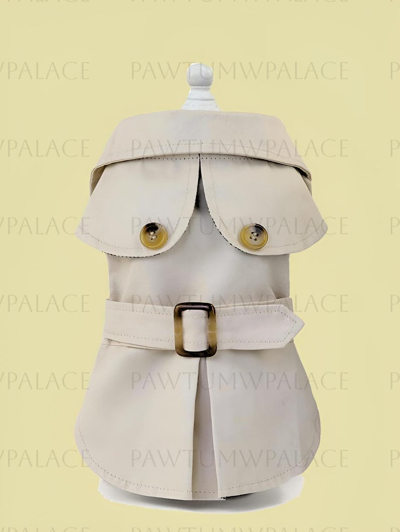 British Dog Trench Coat | Warm Winter Hooded Jacket for Small Dogs ...
