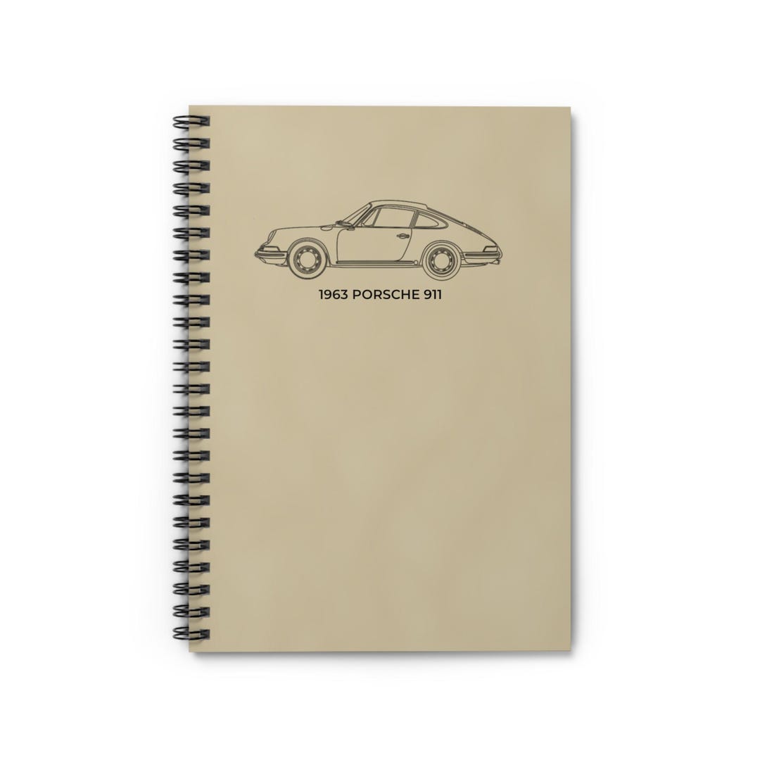 1963 Porsche 911 Notebook – Vintage Sports Car Journal, Cream Moleskine ...