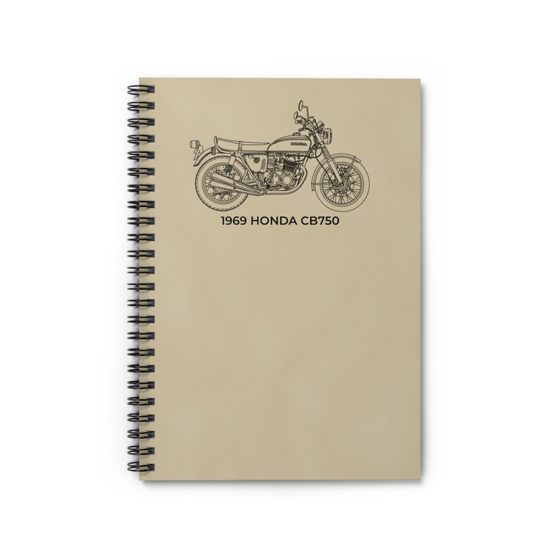 1969 Honda CB750 Spiral Notebook | Vintage Motorcycle Journal | Tan ...