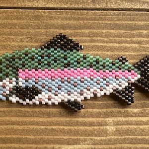 Rainbow Trout Brick Stitch Earrings Pattern PDF - Etsy