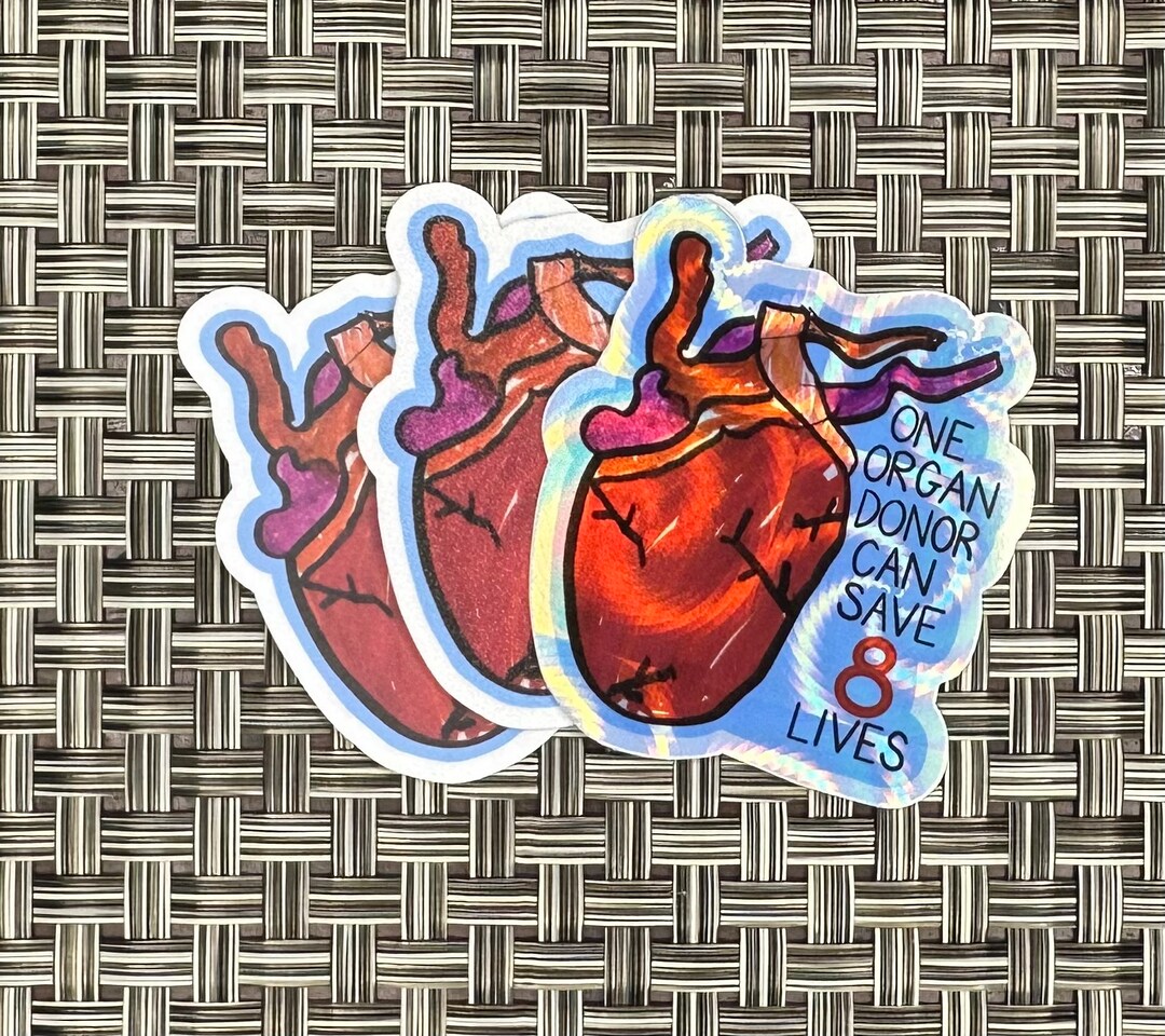 Sawyer the Warrior Organ Donor Heart Art Sticker - Etsy