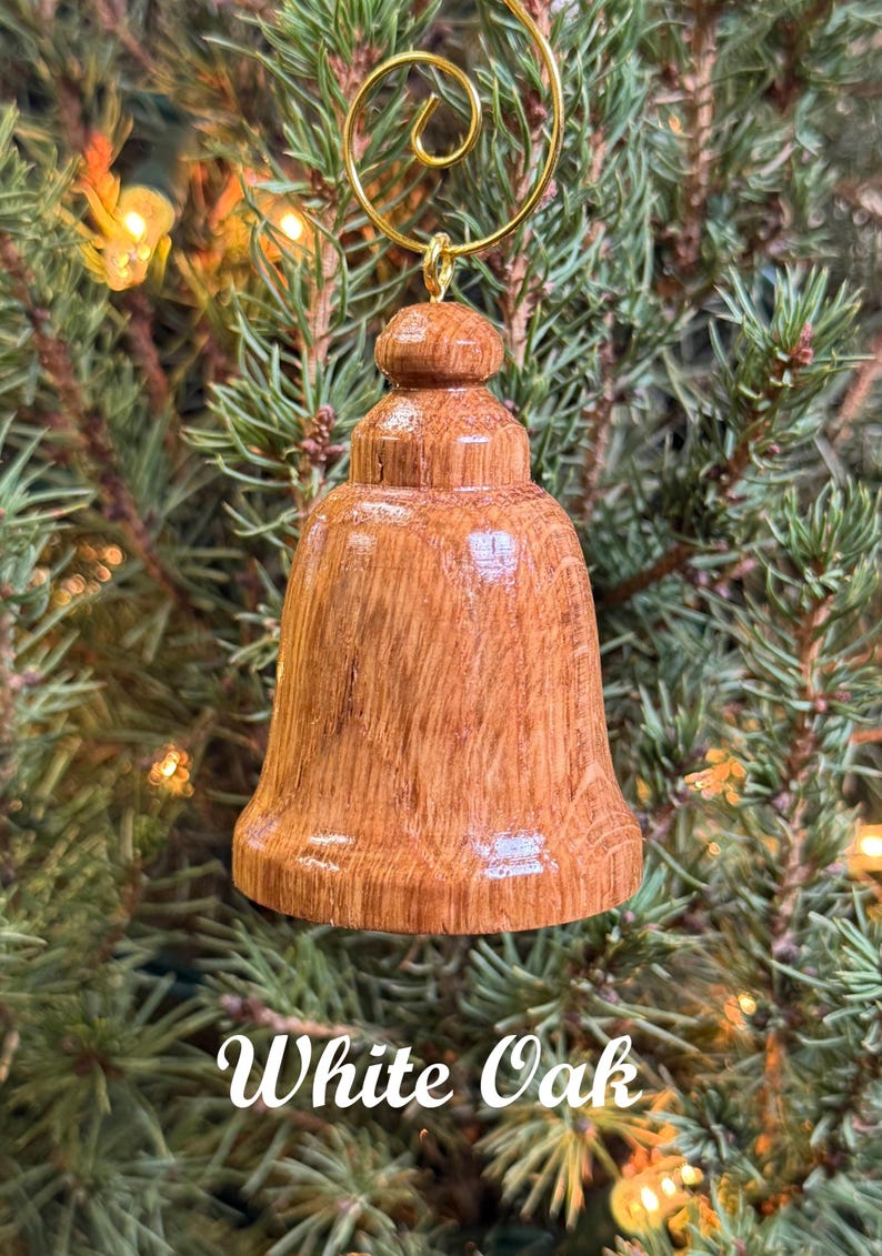Hand-turned Bell Wood Christmas Ornament - Etsy