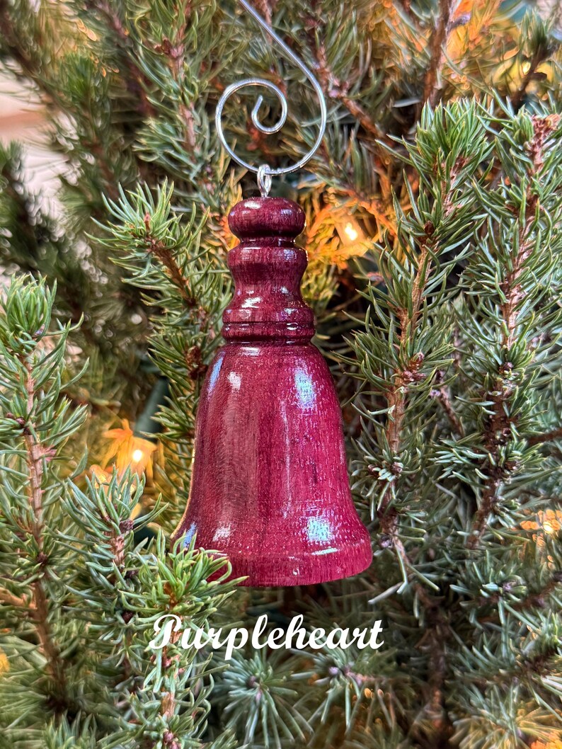 Hand-turned Bell Wood Christmas Ornament - Etsy