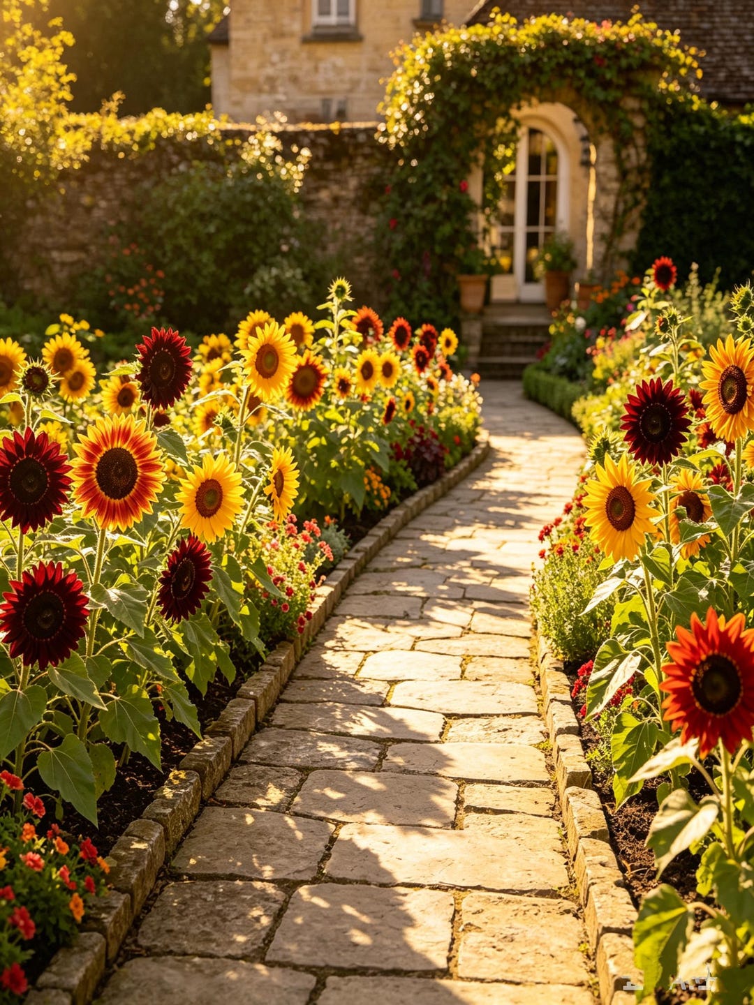 25+mixed Color Ornamental Sunflower Seeds-multi Chocolate Yellow ...