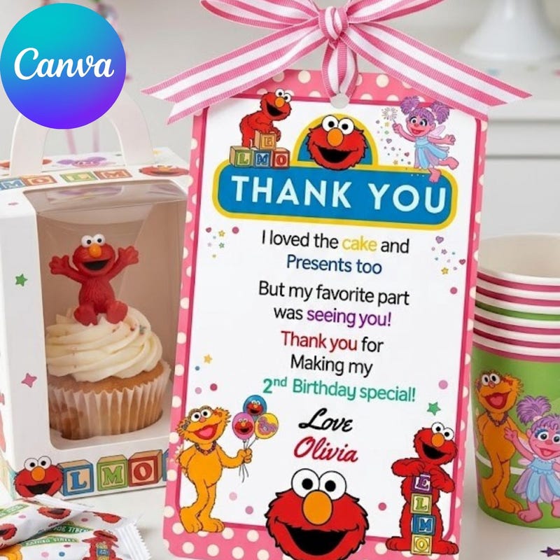 Elmo & Abby Party Favors - Etsy