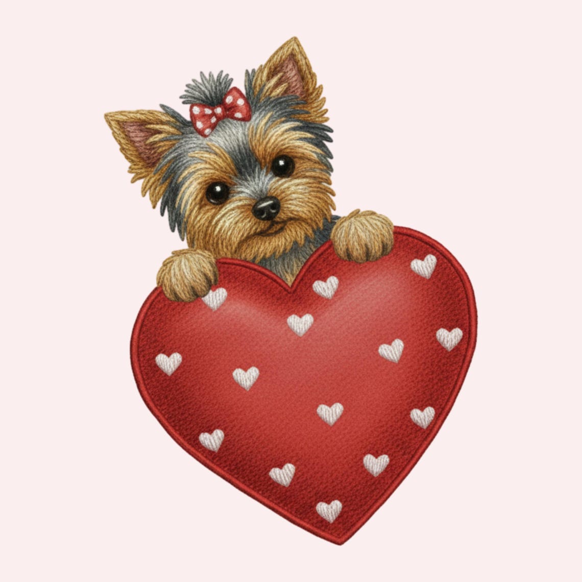 Valentine Yorkie Clipart Bundle – 16 Embroidered Romantic Dog Pngs ...