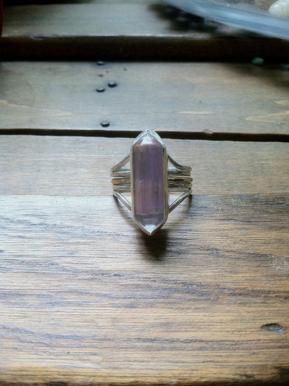 Quartz Crystal Fortune Ring Crystal Sterling Silver Gold - Etsy