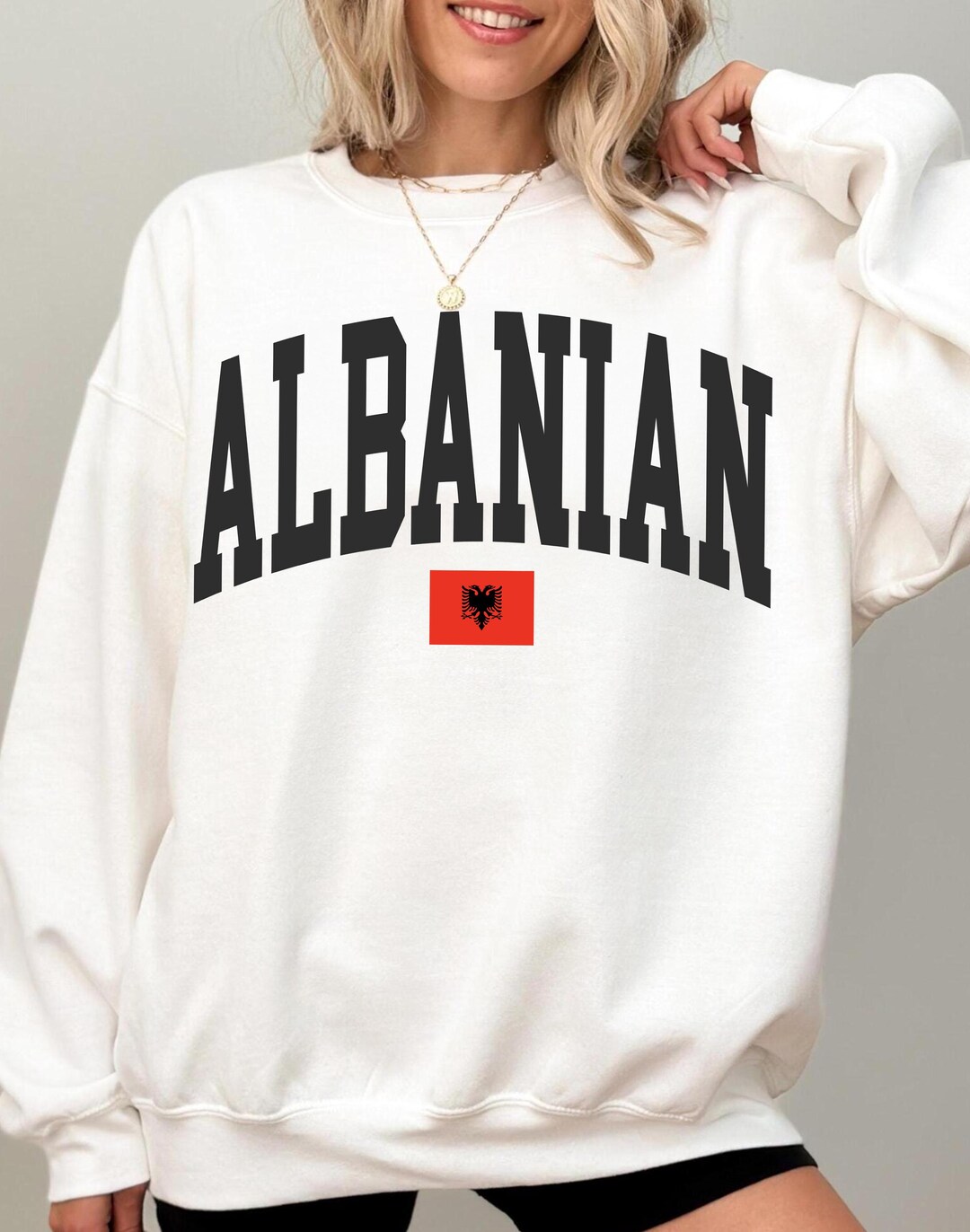 Albanian Sweatshirt Albanian Pride Crewneck Heritage Albania Gift ...