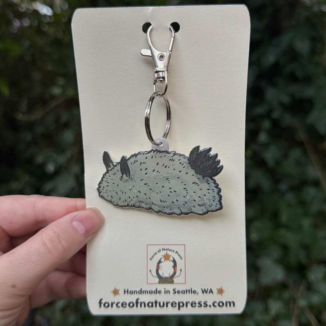 Sea Bunny Keychain - Jorunna Parva - Sea Slug Nudibranch - Marine ...