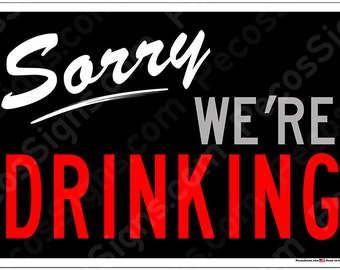 Funny drinking sign | Etsy
