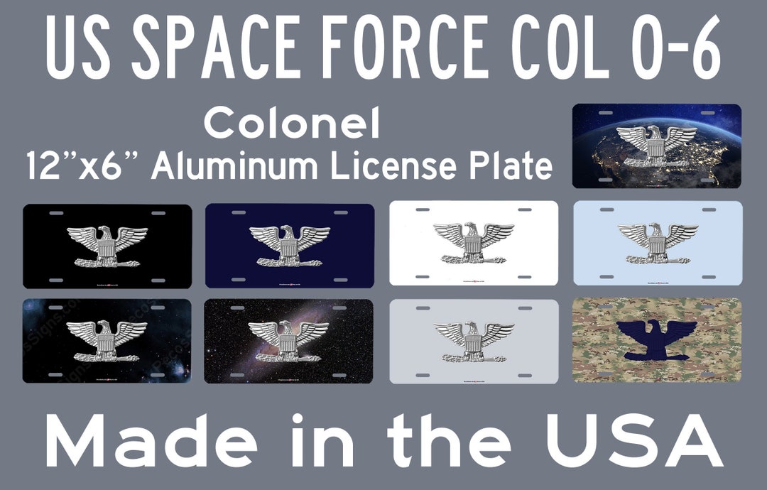 US Space Force Colonel O-6 Col Rank Insignia on Your Choice of - Etsy