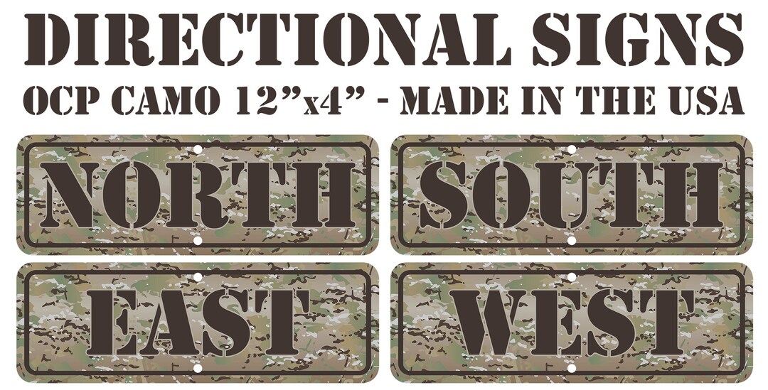 North, East, South and West - A Set of All 4 Directional Signs in OCP ...