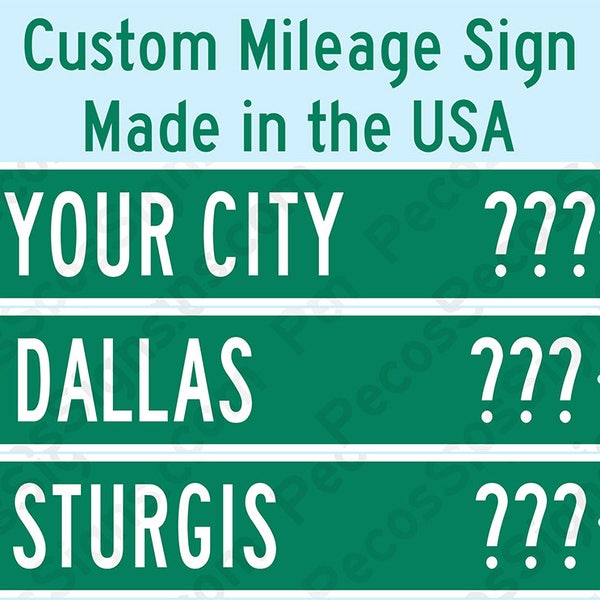 Mileage Signs - Etsy