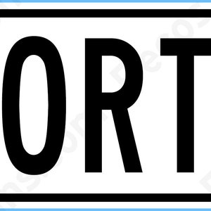 Direction Signs North South East West - 18" Wide X 8" High Aluminum ...