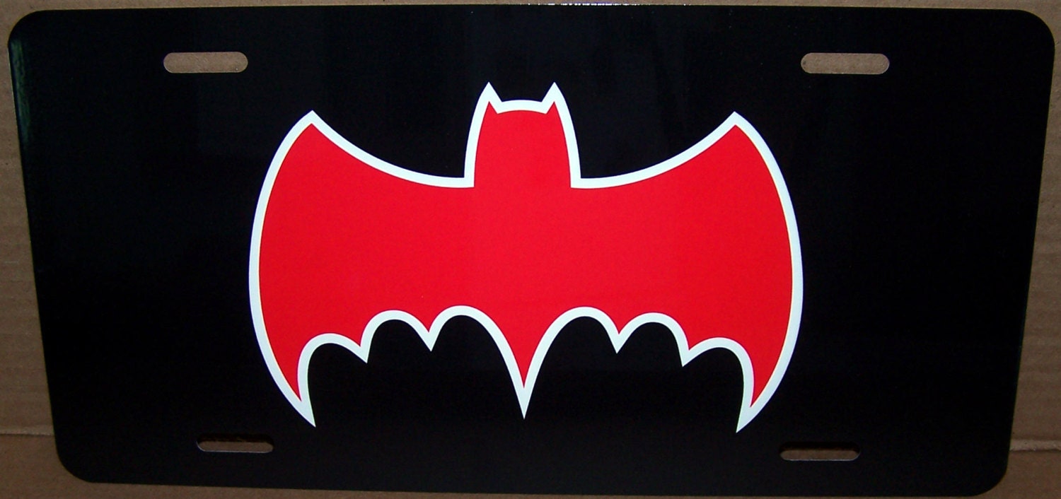 Batmobile BatPlate Aluminum License Plate w/Bat Wings from | Etsy