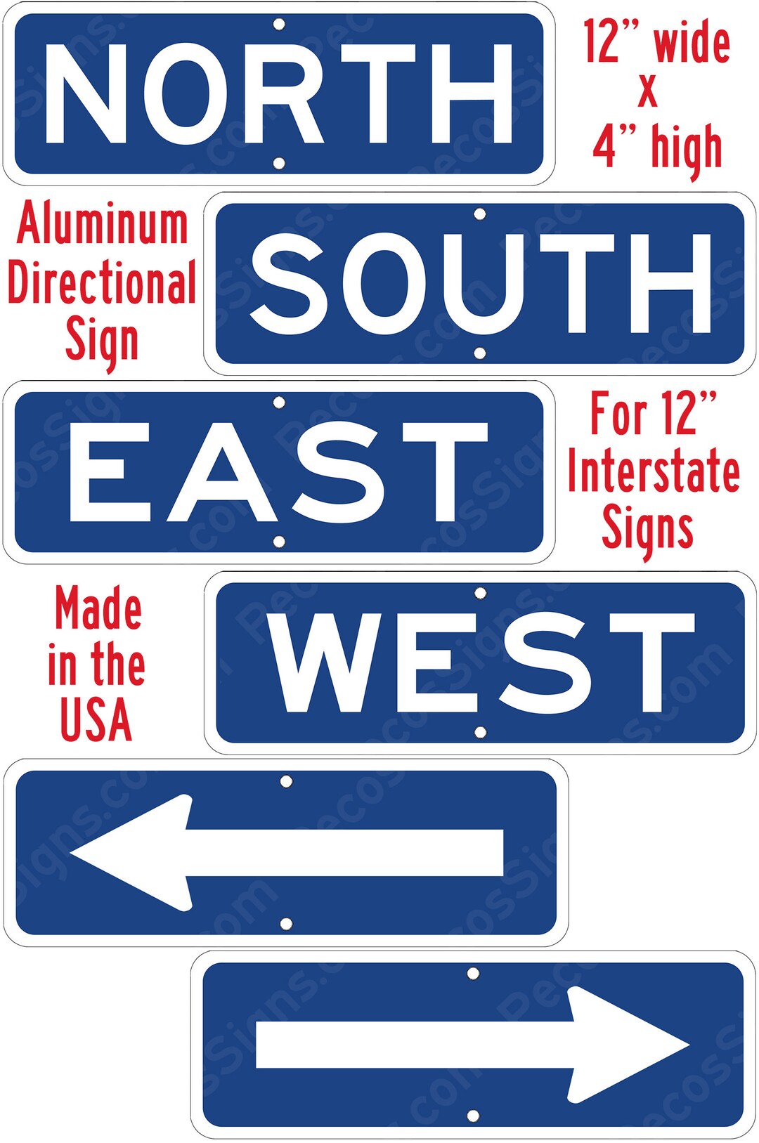 Interstate Highway Directional Signs to Go Along With Our Interstate ...