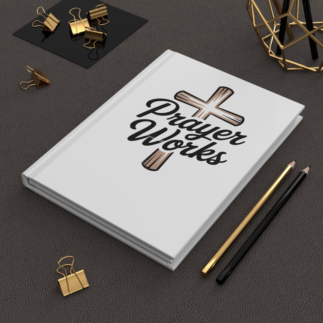 Prayer Works Hardcover Journal | Cross Illustration, Religious ...