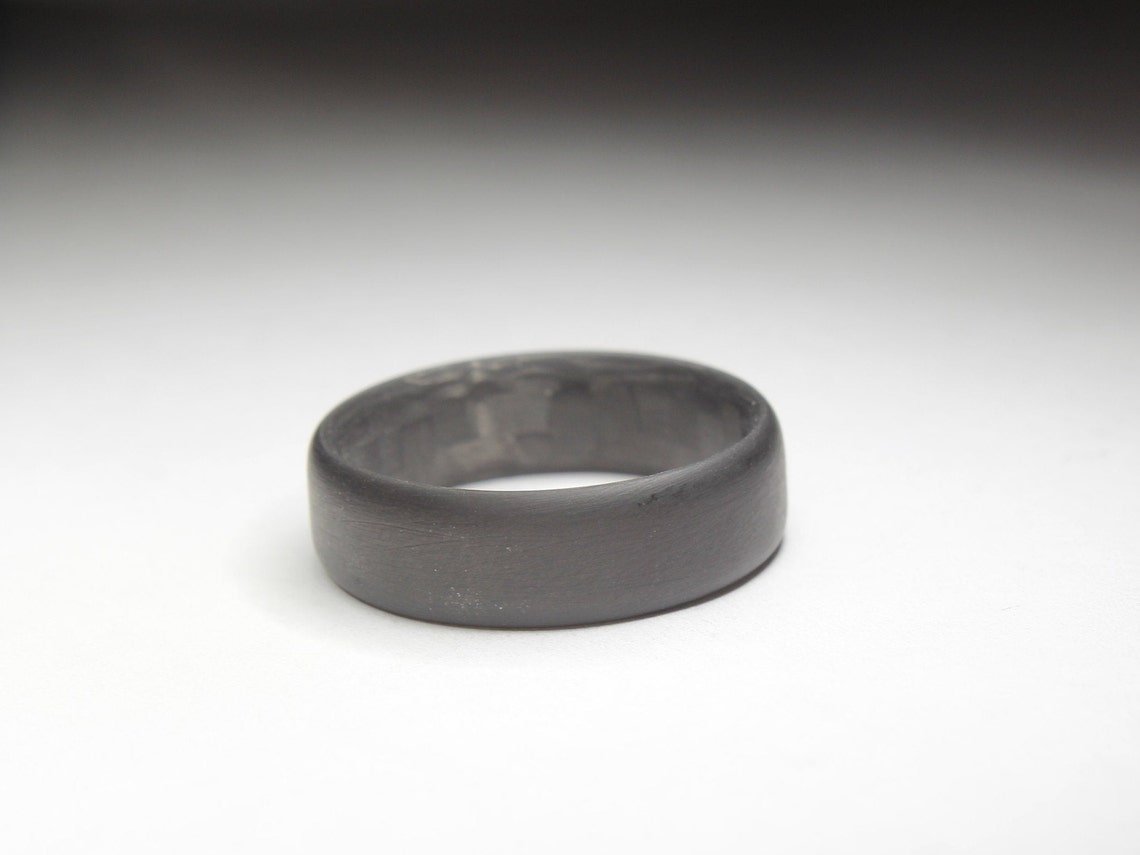 Pure Carbon Fiber Ring Round Top Unidirectional Pattern | Etsy