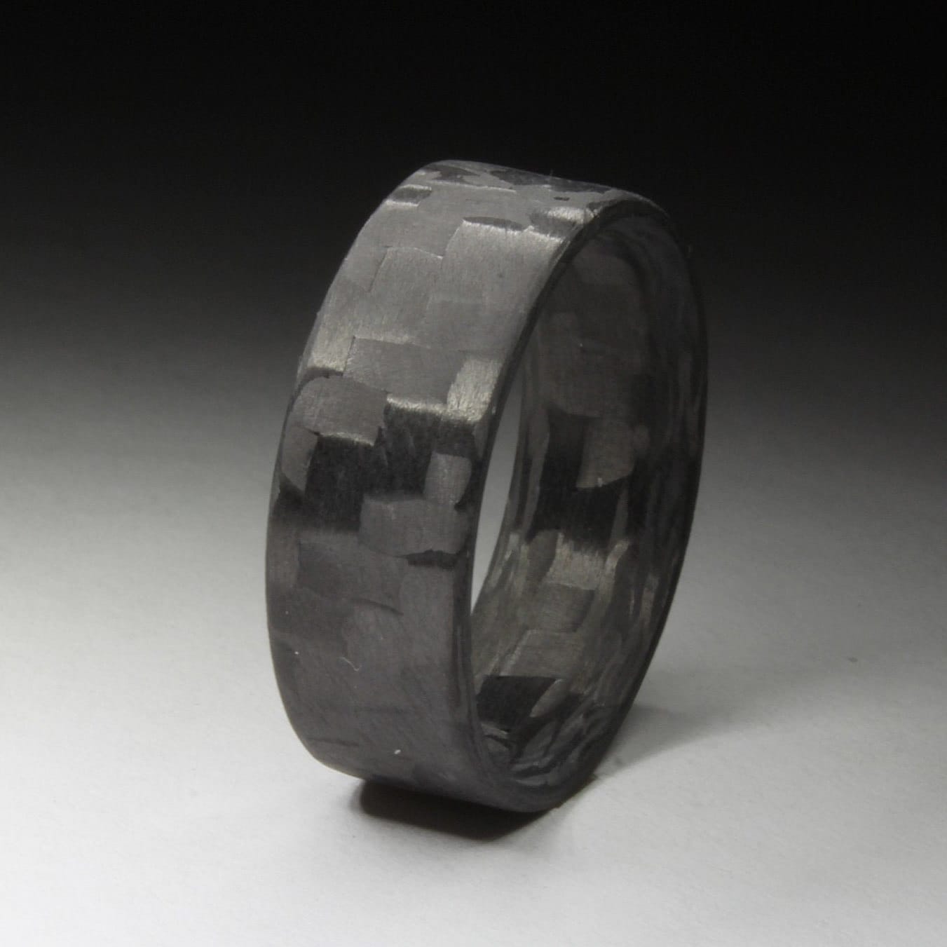 Ultra-Thin Pure Carbon Fiber Ring Horizontal Pattern Matte | Etsy