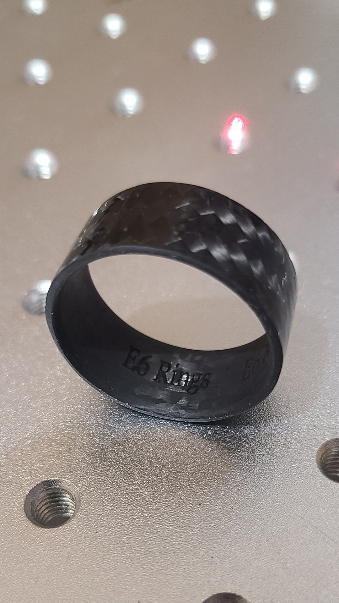 Custom Ring Engraving for Any Carbon Fiber E6 Ring - Etsy