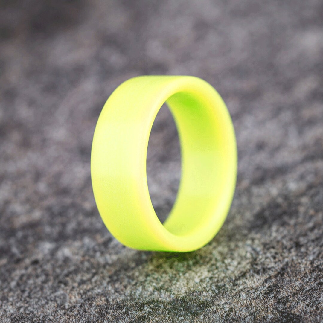 Yellow Glow Dance Party Ring Yellow Glow in the Dark Ring Neon Yellow ...