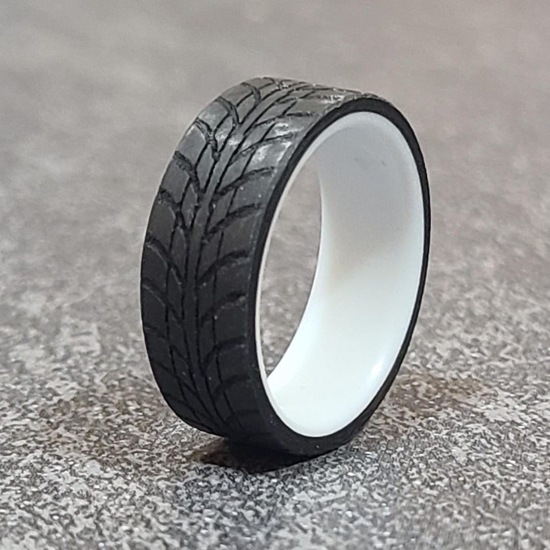 Tire Ring, White Wall Tire Automotive Themed Ring Auto Tire Ring off ...