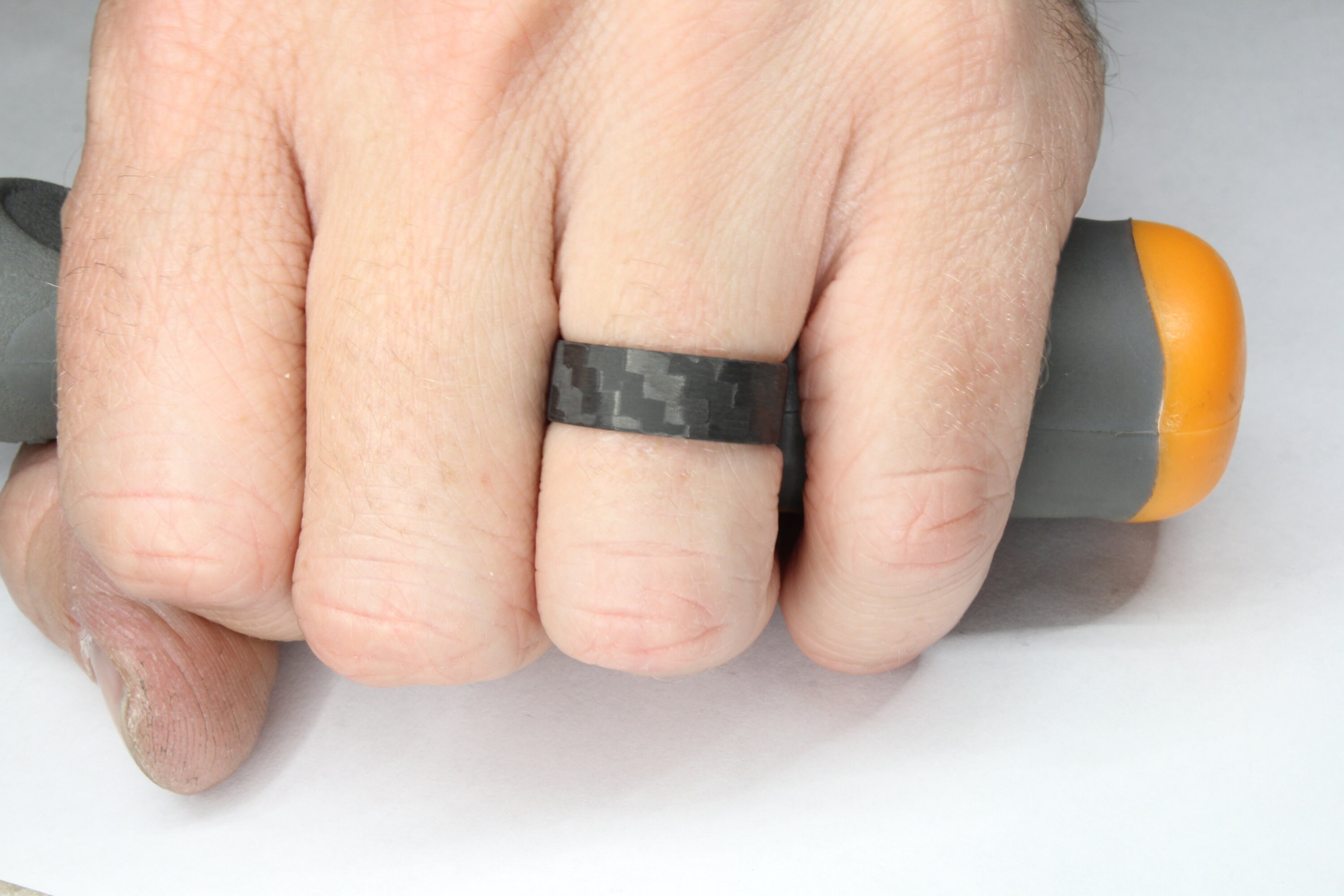 Pure Carbon Fiber Ring Horizontal Pattern Matte Finish | Etsy