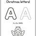 Christmas Letter Tracing Worksheet | Letter A Printable | Preschool ...