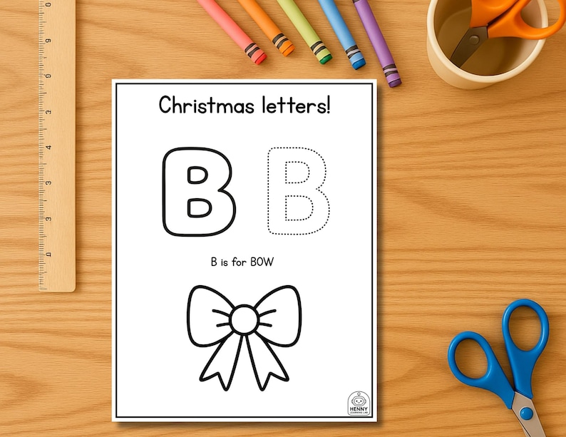 Christmas Letter Tracing Worksheet | Letter B Printable | Preschool ...