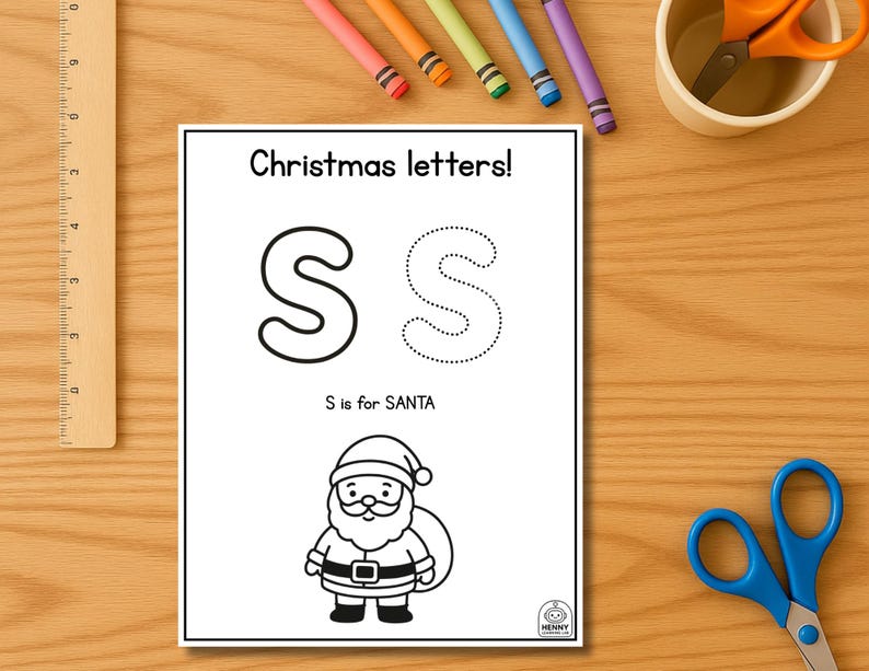Christmas Letter Tracing Worksheet | Letter S Printable | Preschool ...