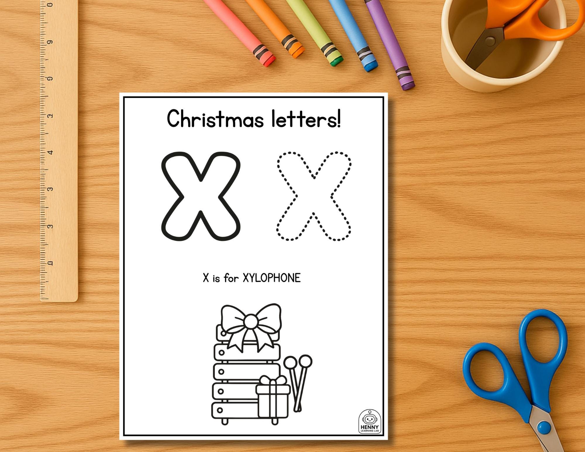Christmas Letter Tracing Worksheet | Letter X Printable | Preschool ...