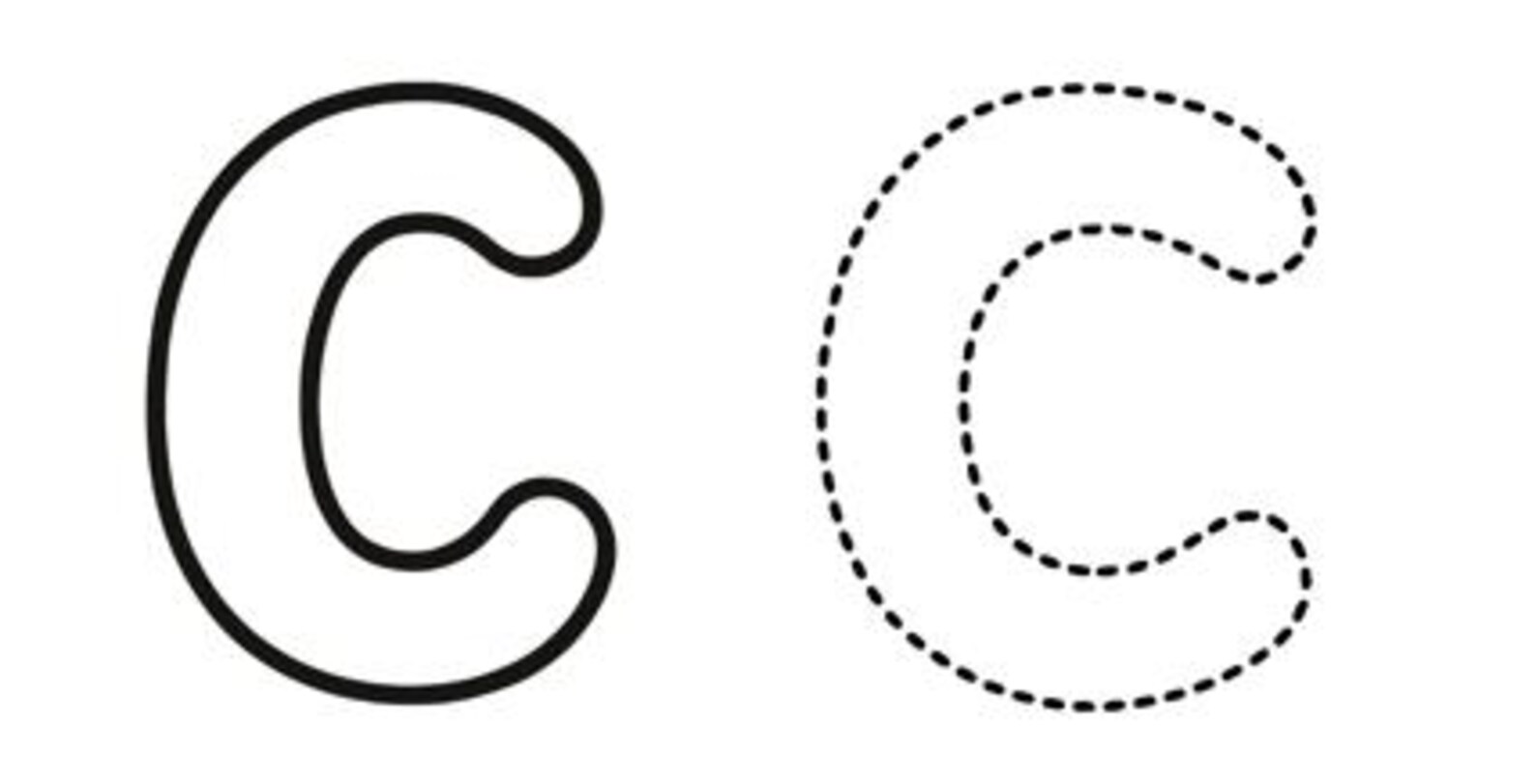 Christmas Letter Tracing Worksheet | Letter C Printable | Preschool ...