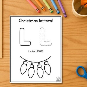 Christmas Letter Tracing Worksheet | Letter L Printable | Preschool ...