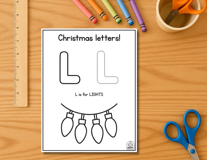 Christmas Letter Tracing Worksheet | Letter L Printable | Preschool ...
