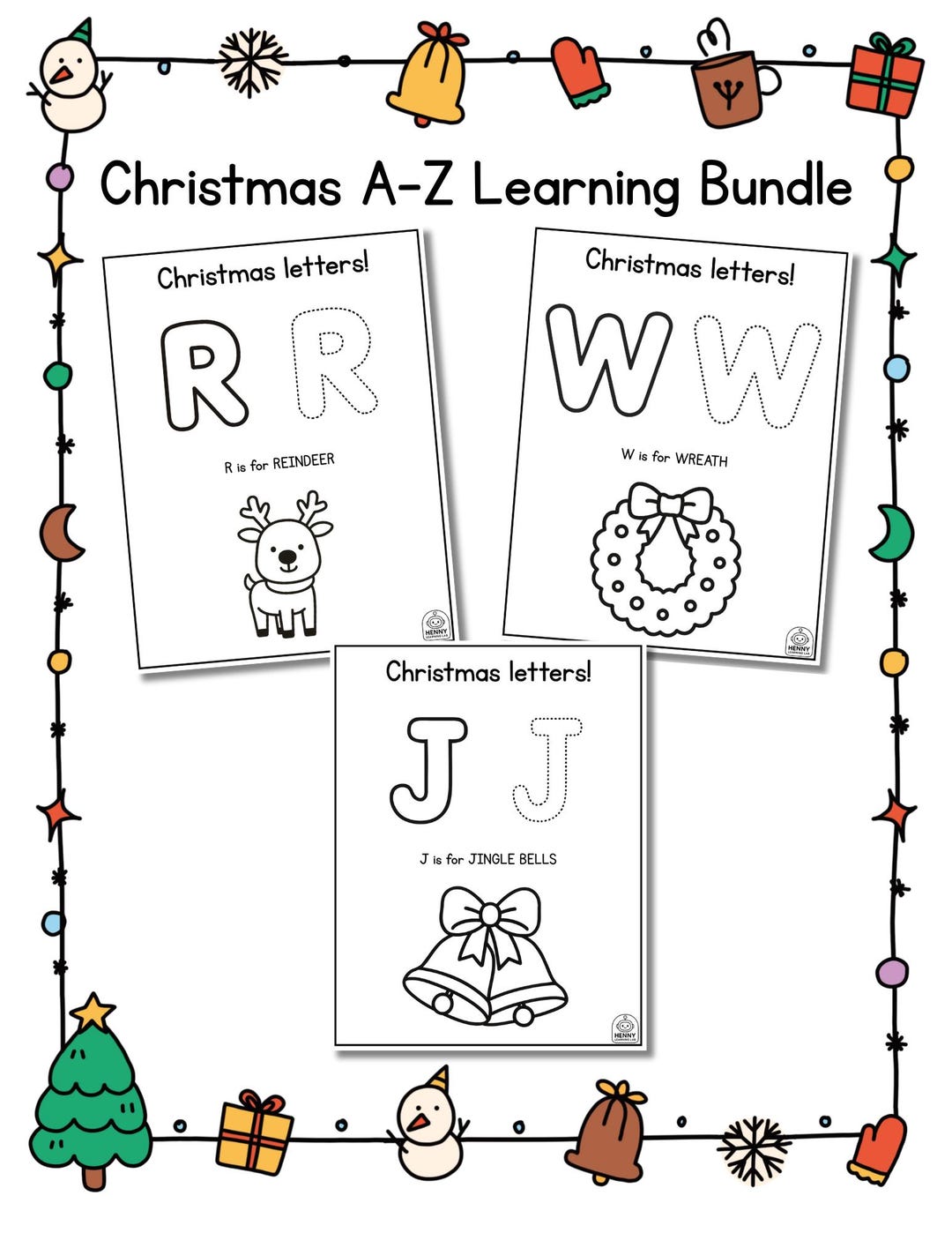 Christmas Alphabet Tracing Worksheets – Holiday Learning Pack (PDF ...