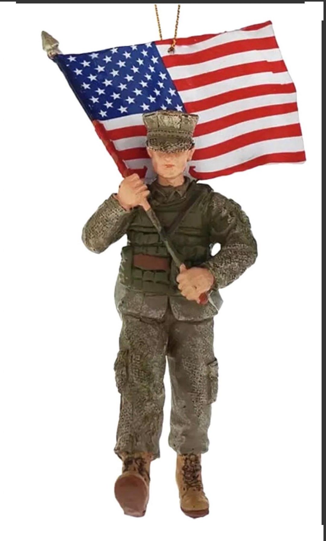 USMC US Marine Corps Fully Figural Marine Christmas Ornament New W Tags ...